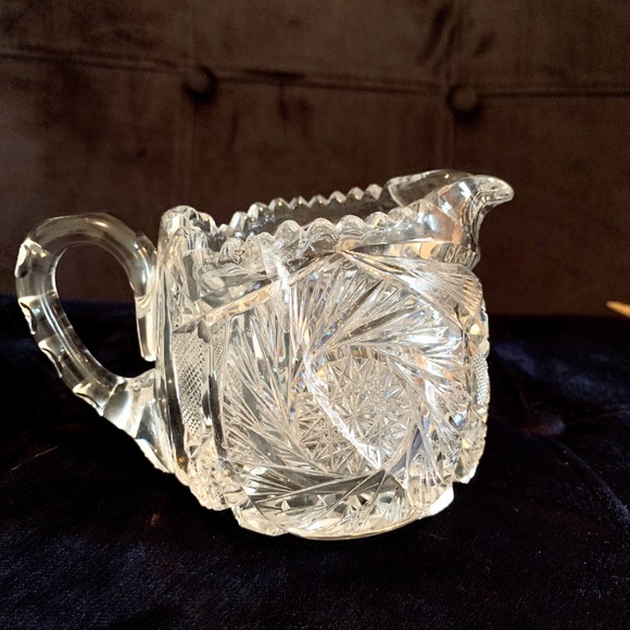Vintage Cut Glass Creamer